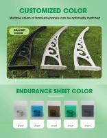 China OEM customized 100*240cm polycarbonate solid board plastic brackets window door awnings for sunshade for sale
