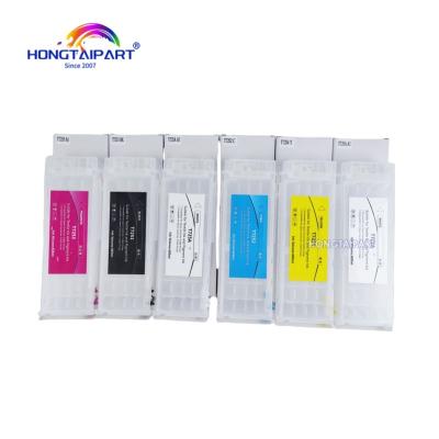 Китай Картуш чернил T725A T725A T7251 T7252 T7253 T7254 600ml 6PCS Пустой картридж чернил 600ml с одноразовым чипом совместим с принтером Epson F2100 F2000 F2130 F2140 F2150 F2160 HONGTAIPART продается