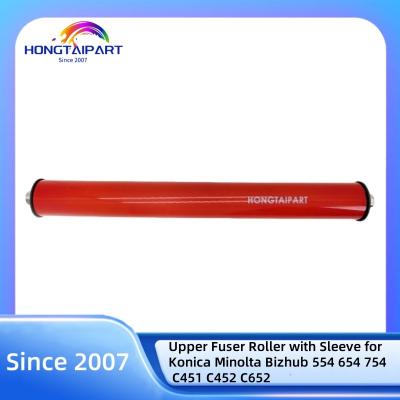 China Rodillo de fusión superior con funda para Konica Minolta Bizhub 554 654 754 C451 C452 C652 Copiadora a color Rodillo térmico HONGTAIPART en venta