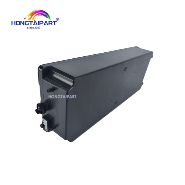 Close-up of waste toner bottle