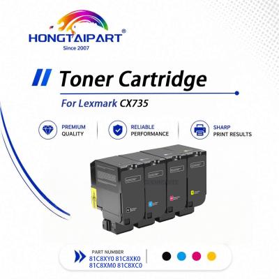 China 81C8 Series Compatible Toner Cartridge for Lexmark CX735 Color Printer for sale