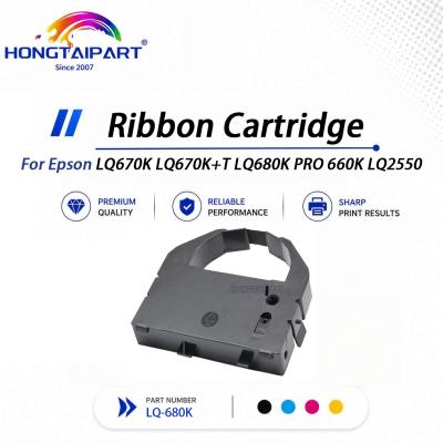 China Clear Print Long Service Epson LQ-680K Ribbon Cartridge For LQ670K LQ670K+T LQ680K PRO 660K LQ2550 Printer for sale