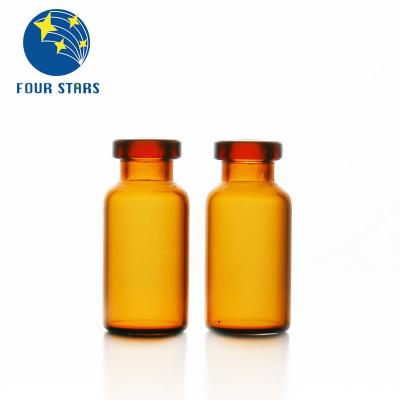 中国 薬剤2ml 5ml 7ml 10ml 15ml 20ml 30mlのゆとりのこはく色のガラス管状の注入のガラスびん 販売のため