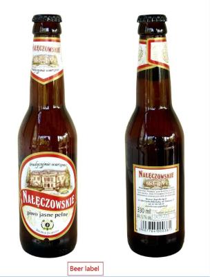 China Rectangular Transfer Printing Booze Bottle Sticker for Printing Needs for sale