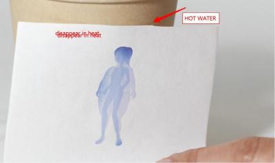 China Special ink labels disappear in heat for sale