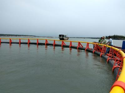China Durable Tilapia Fish Farming Net Cage HDPE Bracket Diameter 10m to 60m by Nangfengwang for sale