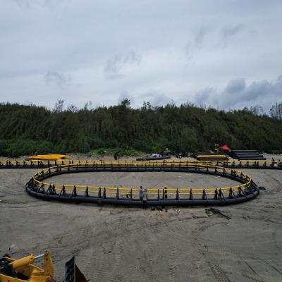 China HDPE Circular Floating Fish Cage Complete Set for Freshwater Aquaculture for sale