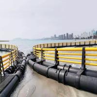 China Export Grade HDPE Round Fish Cage 80m-300m Circumference Wave Resistance 6m for sale