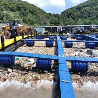 China Large Size Square Aquaculture Cage Complete Floating Raft System for sale