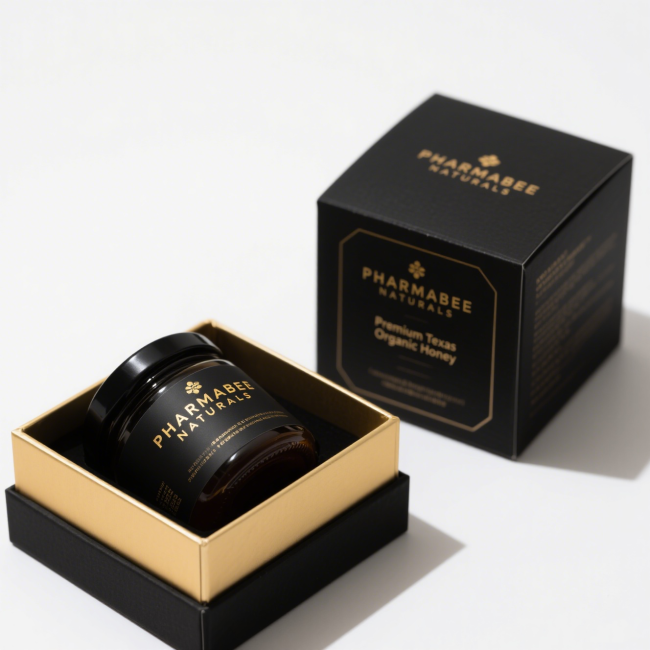 Custom honey jar packaging box