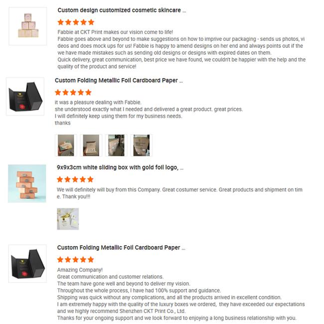 Positive customer feedback screenshot