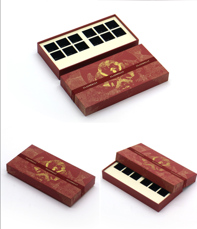 Packaging box with decorative elements