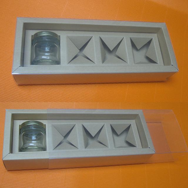 Biodegradable cardboard candle jar packaging box