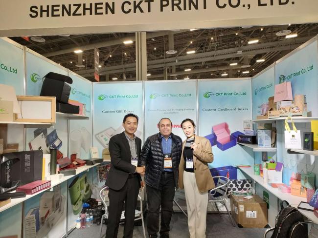 Company representatives at exhibition