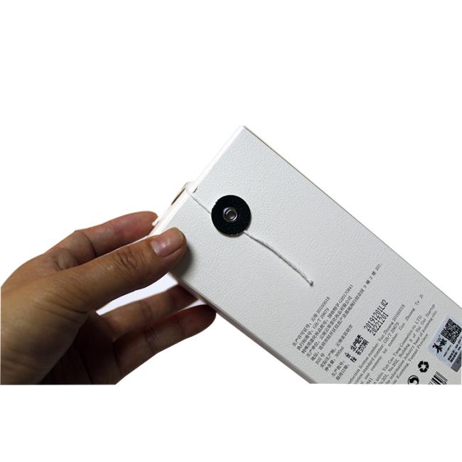 Paper Packaging Box with Button and String - front view