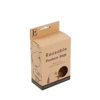 China Brown Hang Tag Kraft Eco Friendly Packaging Box With Round Window for sale