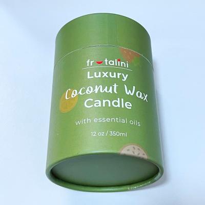 China Cardboard Round Tube Packaging Box  For Tea Light Candle Glass Bottle for sale