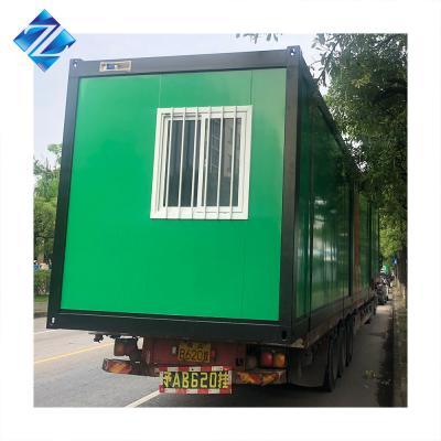 Cina Flat Pack Prefab Container Van With Roof in vendita