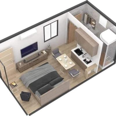 Cina 20FT White Expandable Foldable Container House Prefab in vendita