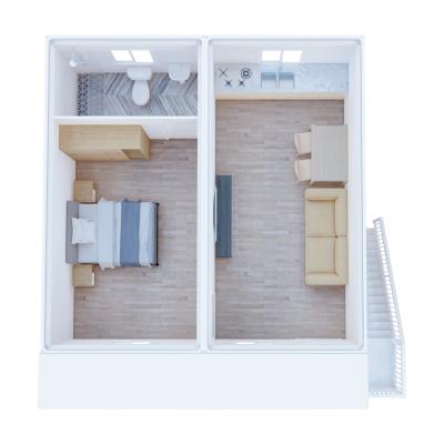 中国 Fast Install Prefab Container Van With Glass Modern Design 販売のため