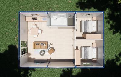 China Prefab Modular Fast Assembly Container House  2 bhk à venda