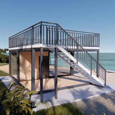 Cina Flat Pack 20 Ft Shipping Container Home 2 Story in vendita