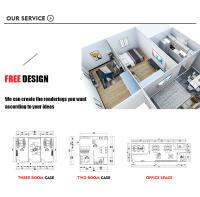China 20ft Three-Room Flat Pack Container House 3 Bed for sale