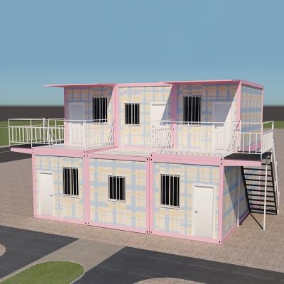 Cina Modular Prefabricated Container Van Room Homes 2 Storey Container House in vendita