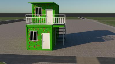 Cina Prefabricated Modular Container House 2 Story Container Home 3 Bedroom in vendita