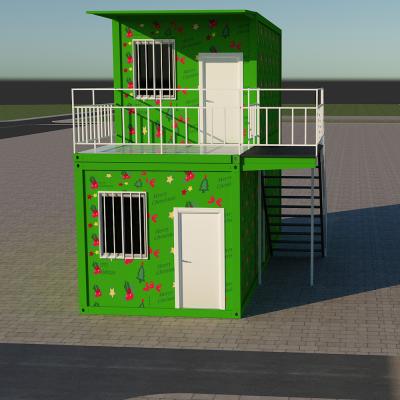 Cina Prefabricated Modular Container House 2 Story Container Home 3 Bedroom in vendita