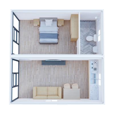 Cina Folding Flat Pack Container House 3 20 Ft Container Home in vendita