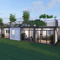 China Prefab 40ft Flat Pack Containers Two Storey Luxury for sale