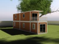 China Customized 40ft Flat Pack Containers House Modular One Side Glass Wall Sun Room for sale