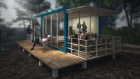 China 40ft Flat Pack Container House Modern Flat Pack Home Office for sale