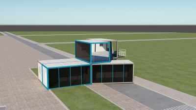 Cina Duplex Flat Pack Container House Easy Assemble in vendita