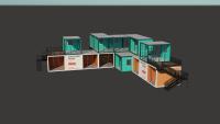 China 5 bedroom 4 bed flat pack container house china for sale