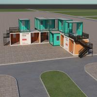 China 5 bedroom 4 bed flat pack container house china for sale