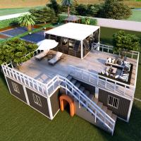 China Prefabricated 40ft Flat Pack Containers Restaurant Buildings for sale