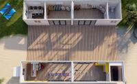 China Economical Prefab Modular Container Homes Quick Assemble Seaside Shops for sale