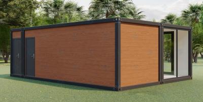 Cina Rapido assemblaggio case prefabbricate contenitori supporto personalizzazione quadro nero legno grano pannelli murali in vendita