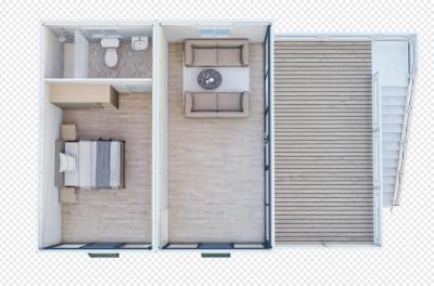 中国 二階建ての単一家庭用 迅速組立コンテナハウス 販売のため
