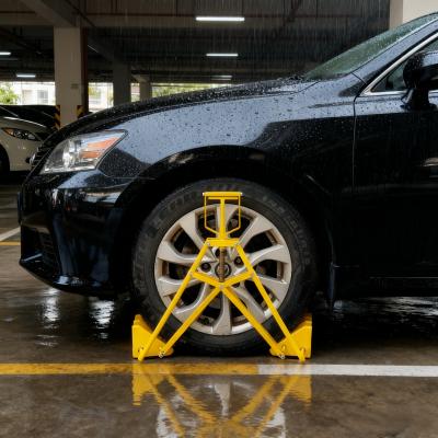 China Forge Anti Slip Stowed Design Anti Theft Wheel Lock 6mm Rubber for sale