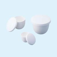 Quality High Thermal Conductivity white or light yellow Alumina Crucibles for sintering for sale