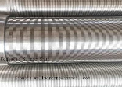 China 304 Slot 10 mm Johnson Screens Wire Wrapped Well Screens with BTC ends for sale