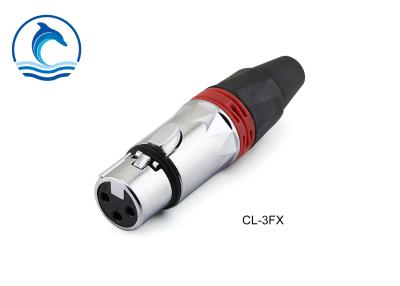 China Cannon XLR Audio Connector 3 Pin Female Audio Jack Microphone Connector CL-3FX XLR Male To Female for sale