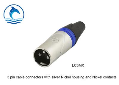 China 3 Way Cable Mount LC3MX XLR Mic Connector Male Female Silver Plated 250V AC for sale