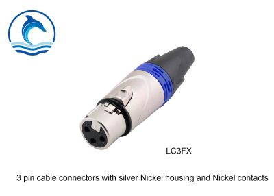 China Female Nickel Plated Contacts XLR Audio Connector LC3FX XLR Panel Mount Connector for sale