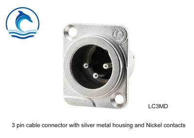 China Three Pin LC3MD XLR Input Connector Universal D - Size Metal Body XLR Chassis for sale