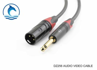 China 6.35mm Mono Plug Audio Visual Cables , Audio Lead Cable With XLR Female Male Connectors for sale