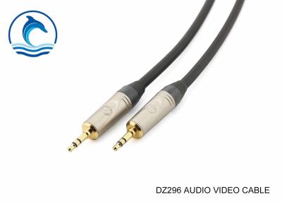 China DZ296 Stereo Audio Cable , Audio Lead Cable Double 3.5mm Male Plug Twisted Pair for sale
